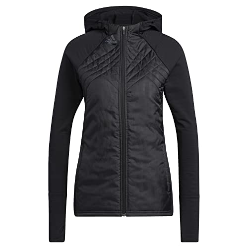 adidas Women's Standard Sport Performance Recycled Polyester Quilted Full Zip Jacket, Black, X-Small