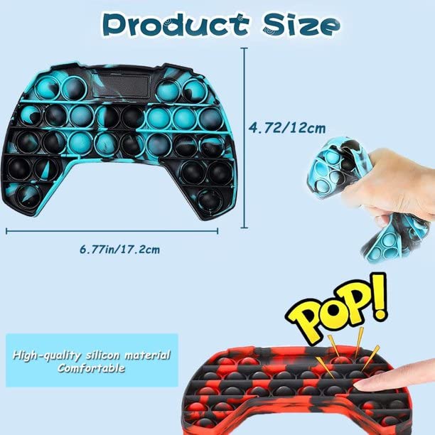 Bennys Toys Pop It Tie Die Game Controller Pop Push Bubble Finger Toy Special Need Sress Reducer 4 Pack
