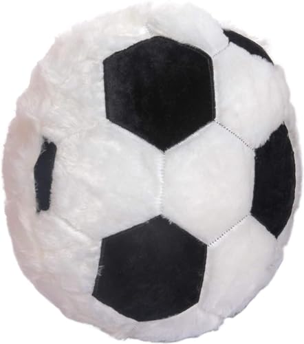 CatchStar Soccer Pillow Fluffy Soccer Plush Pillow Soft Stuffed Soccer Throw Pillow Decorative Round Large Soccer Pillow Cushion Big Sports Toy Gift for Kids Boy Children Room Decoration