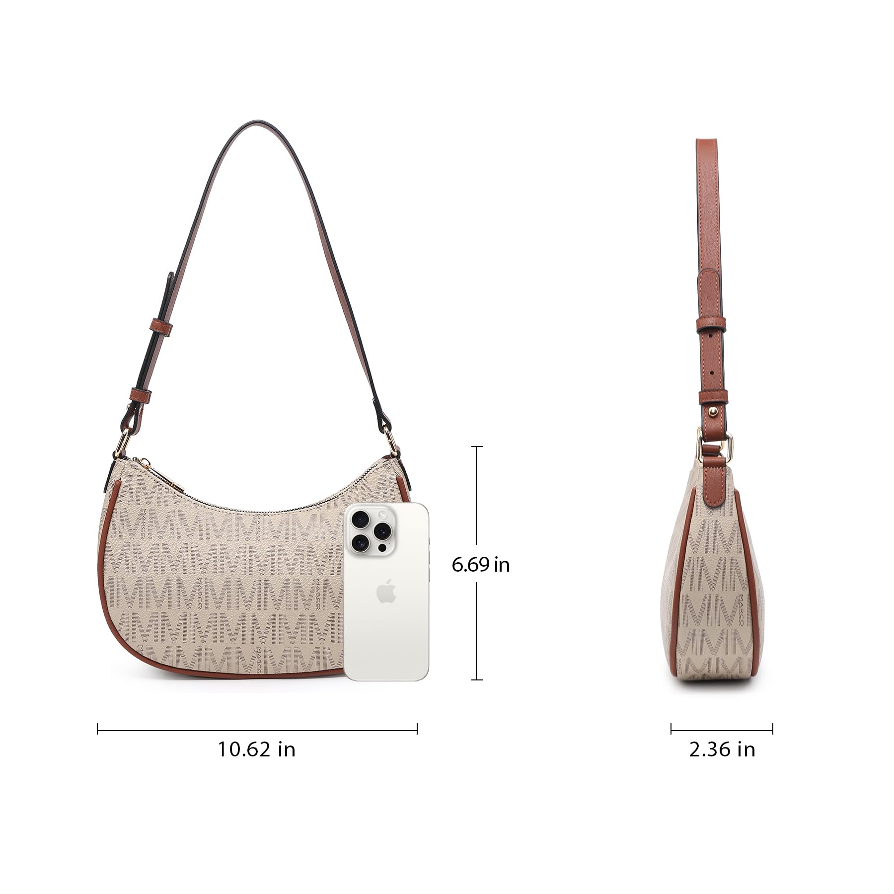 MARCO M KELLY Small Crossbody Handbag for Women Camera Bag Adjustable Strap Top Zipper Shoulder Purse…