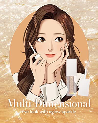 AMTS Webtoon True Beauty - 02 Some Sweet Glitter | Liquid Pink Gold Chunky Glitter Eyeshadow | Highlighter, K-Drama Korean Makeup, Highly Pigmented, Long Lasting Shimmer (Some Sweet)