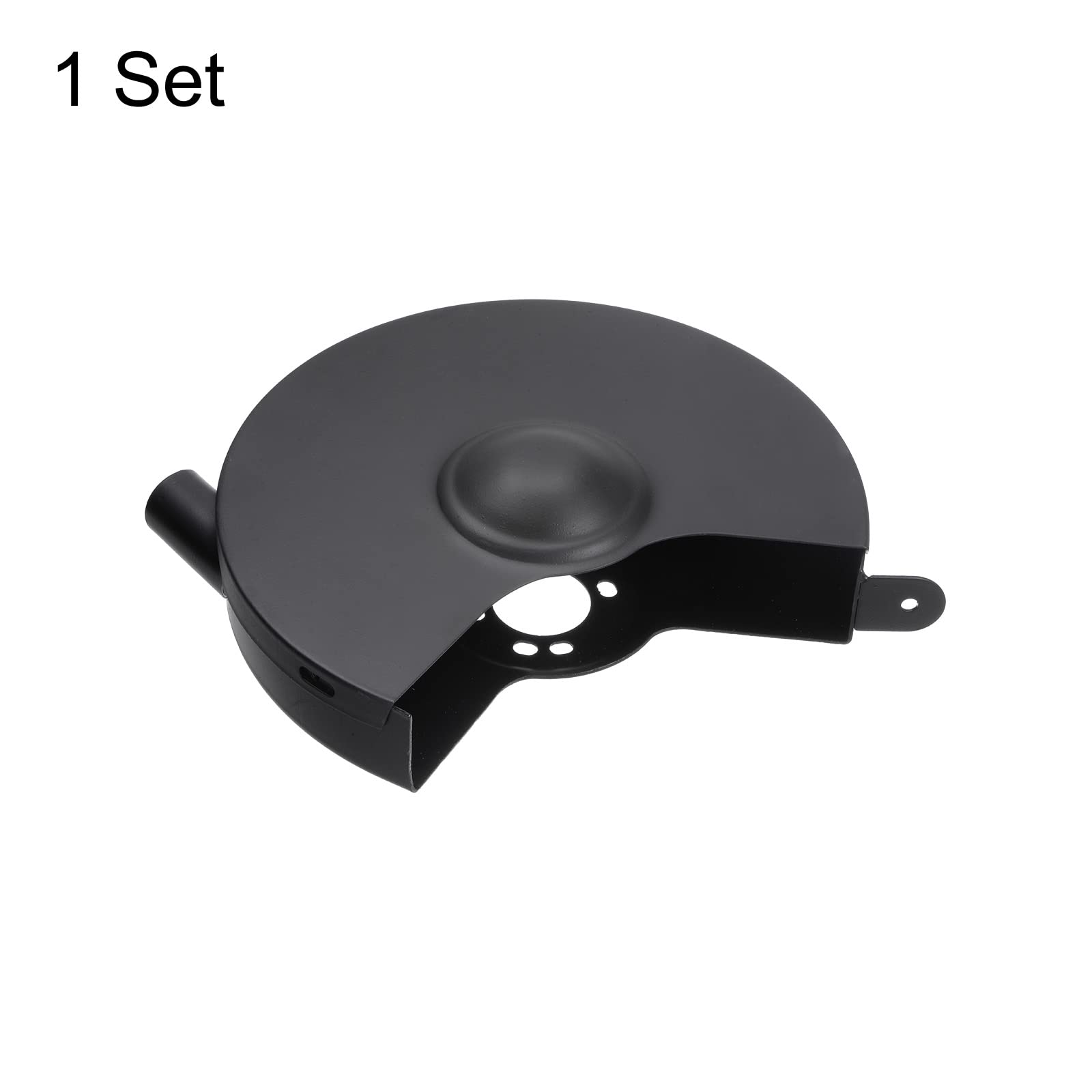 HARFINGTON Bench Grinder Wheel Inner and Outer Left Guard Cover 9.84" Carbon Steel Left Guard Cover Shroud Set with Screw for Bench Grinder Polisher, Black