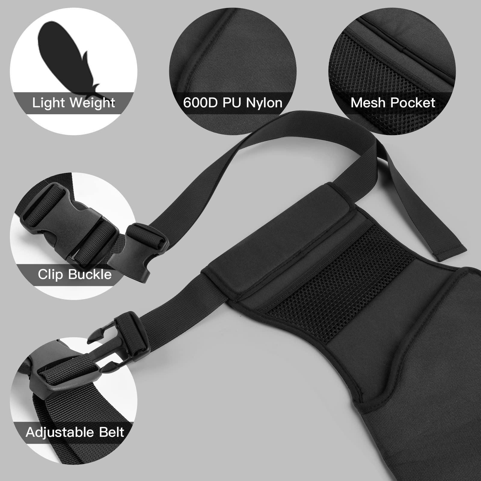 Archery Arrow Quiver For Arrows - Hip Quiver Waist Hanged Arrow Quiver Holder with Adjustable Belt & Pocket, Lightweight Foldable Hip Arrows Bag For Bow Hunting & Target Practicing