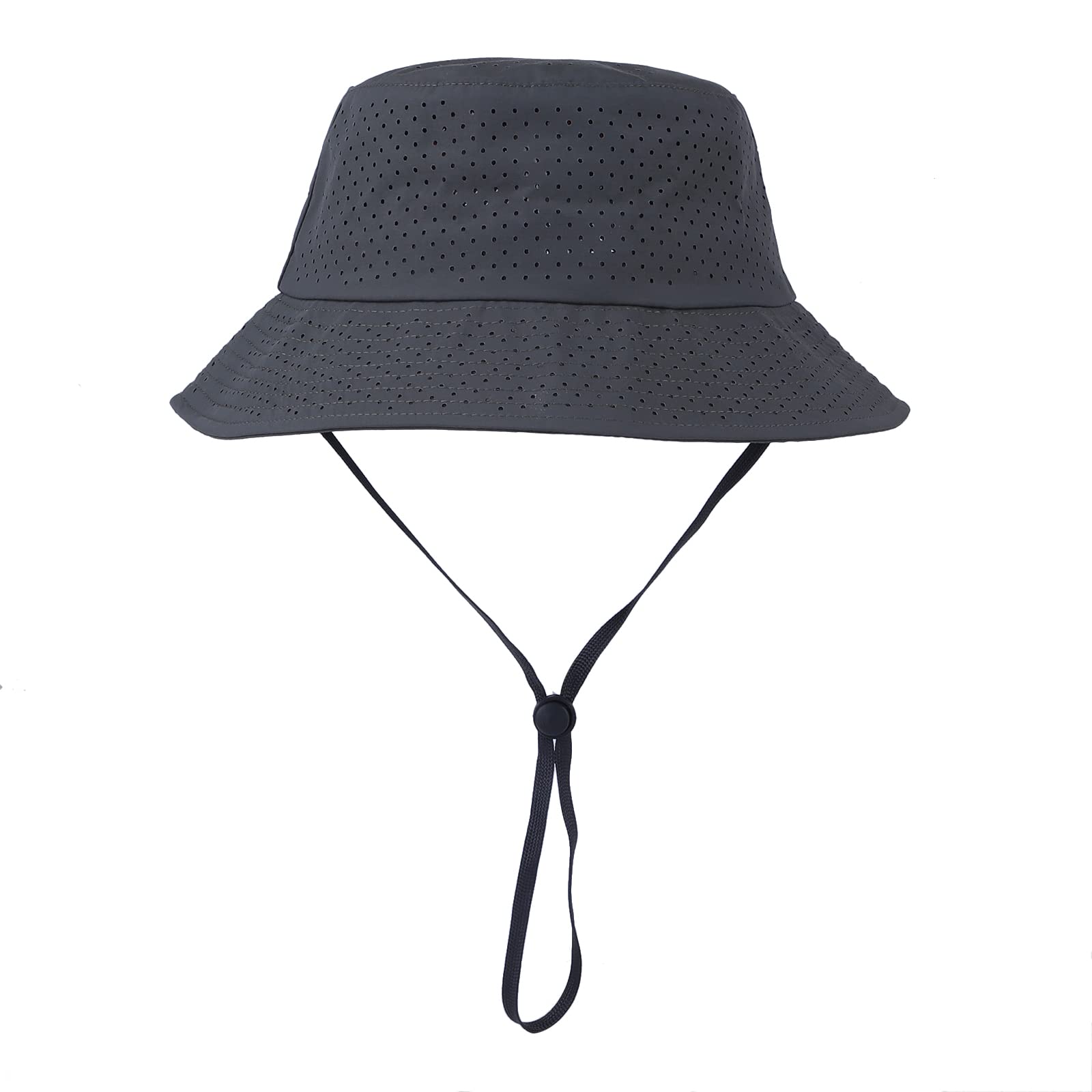 ALGSQEOR Breathable Hat for Women and Men Travel Fishing Caps Summer Foldable Brim Sun Hat (Black)
