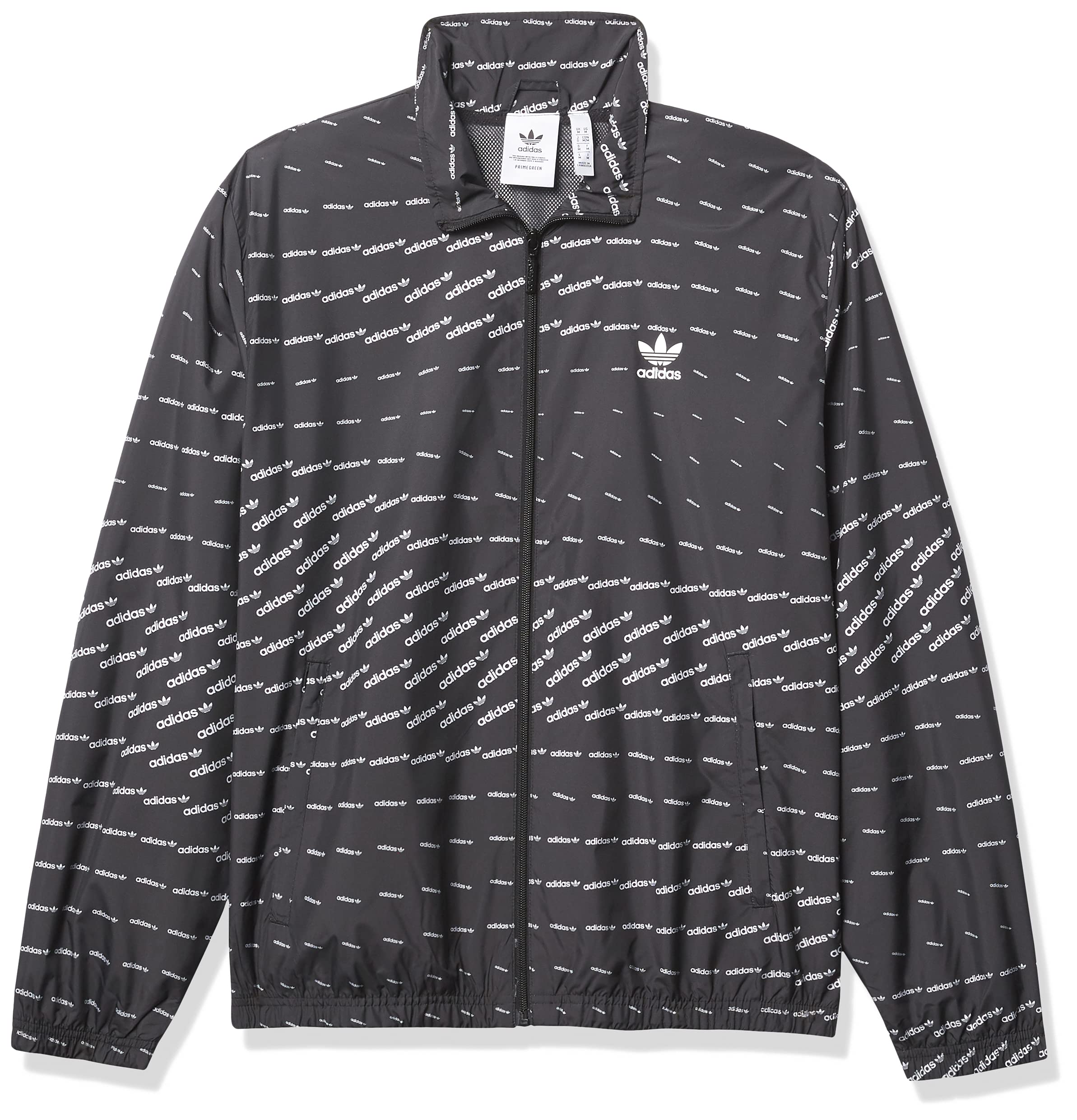 adidas Originals Men's Graphics Monogram Pack Track Top, Black/White, Large