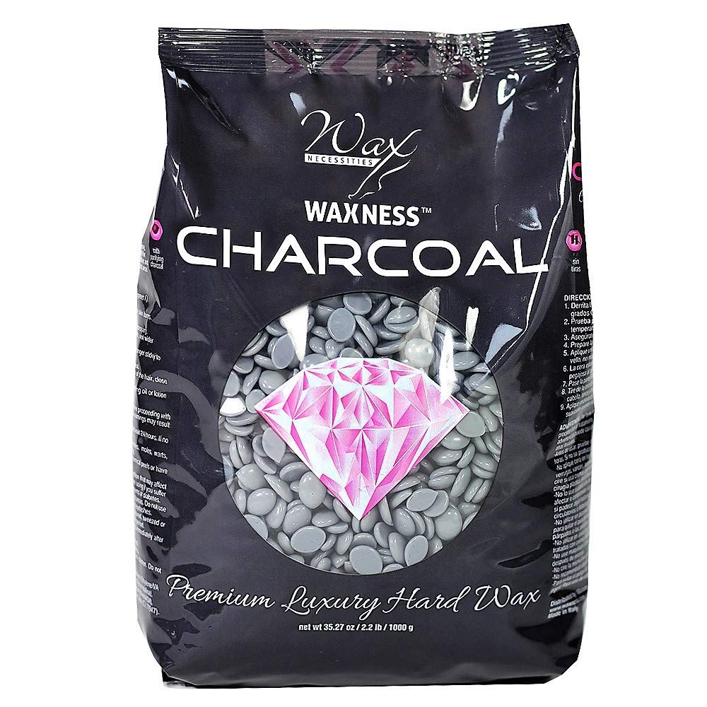 Waxness Wax Necessities Polymer Blend Luxury Hard Wax Charcoal 2.2 Pound