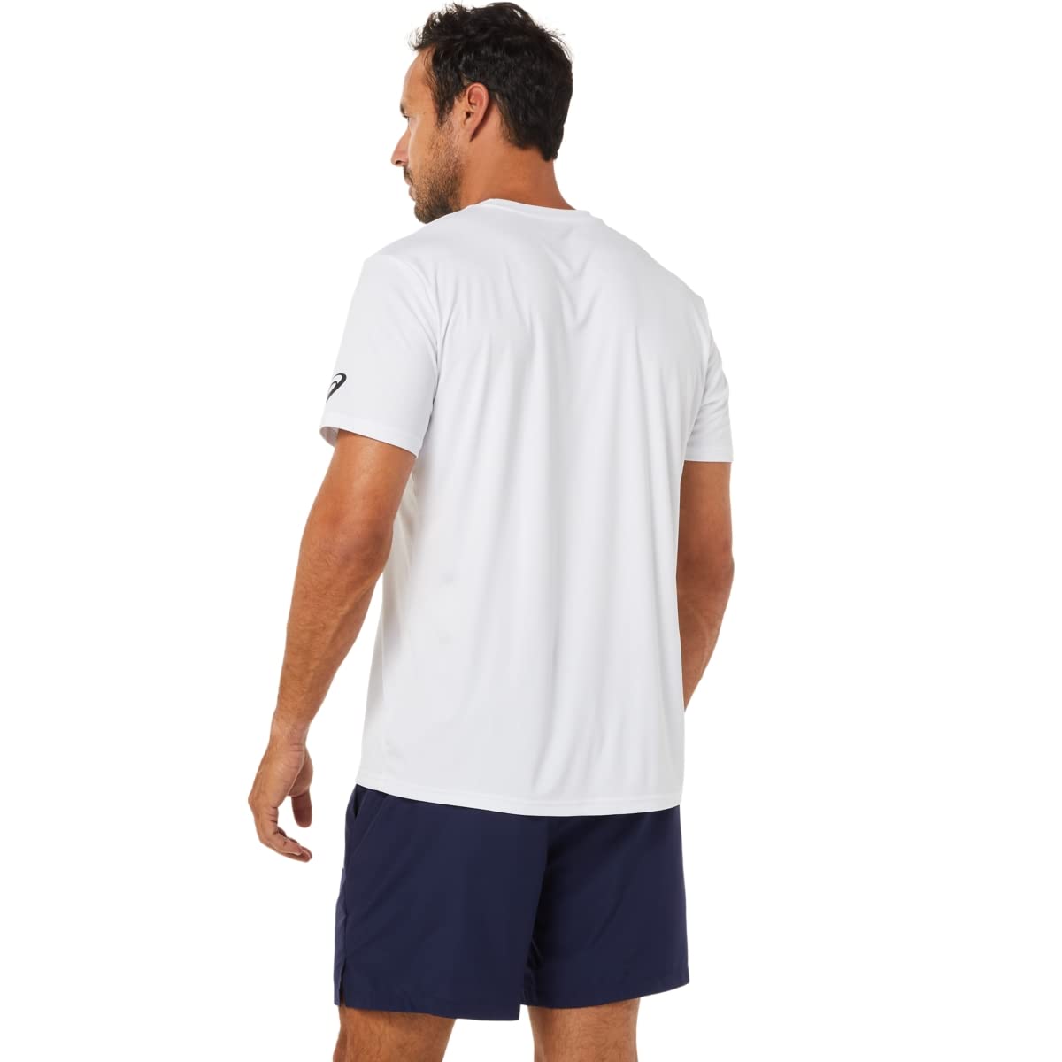 ASICS Men's Court Spiral TEE Tennis Apparel, XL, Brilliant White