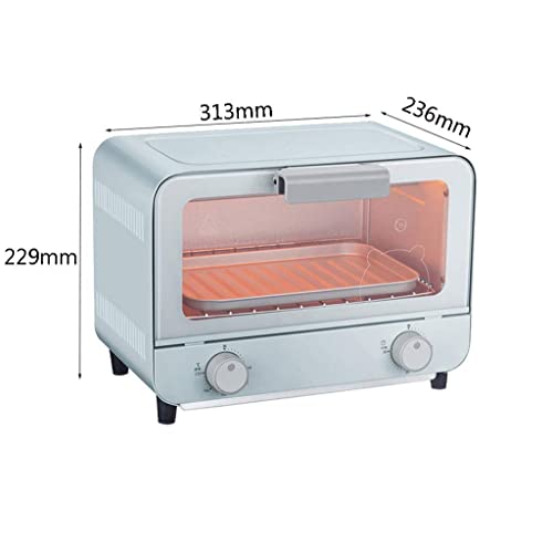 9L Mini Oven Adjustable Temperature 60-230 β and 30 Minutes Timer Multifunctional Home Baking Oven Baking Cake Bread Biscuit Machine Tempered Glass 800W Commodity Code: LXJ-66 (Blue) (Blue)