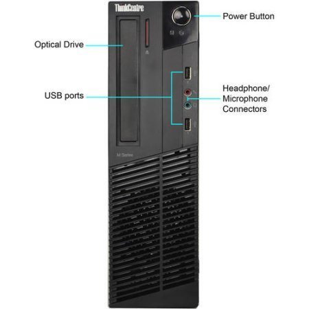 Lenovo ThinkCentre M92 SFF Premium Flagship Business Desktop Computer, Intel Quad-Core i7-3770 up to 3.9GHz, 8GB RAM, 2TB HDD, USB 3.0, DVD, WiFi, Windows 10 Pro (Renewed)