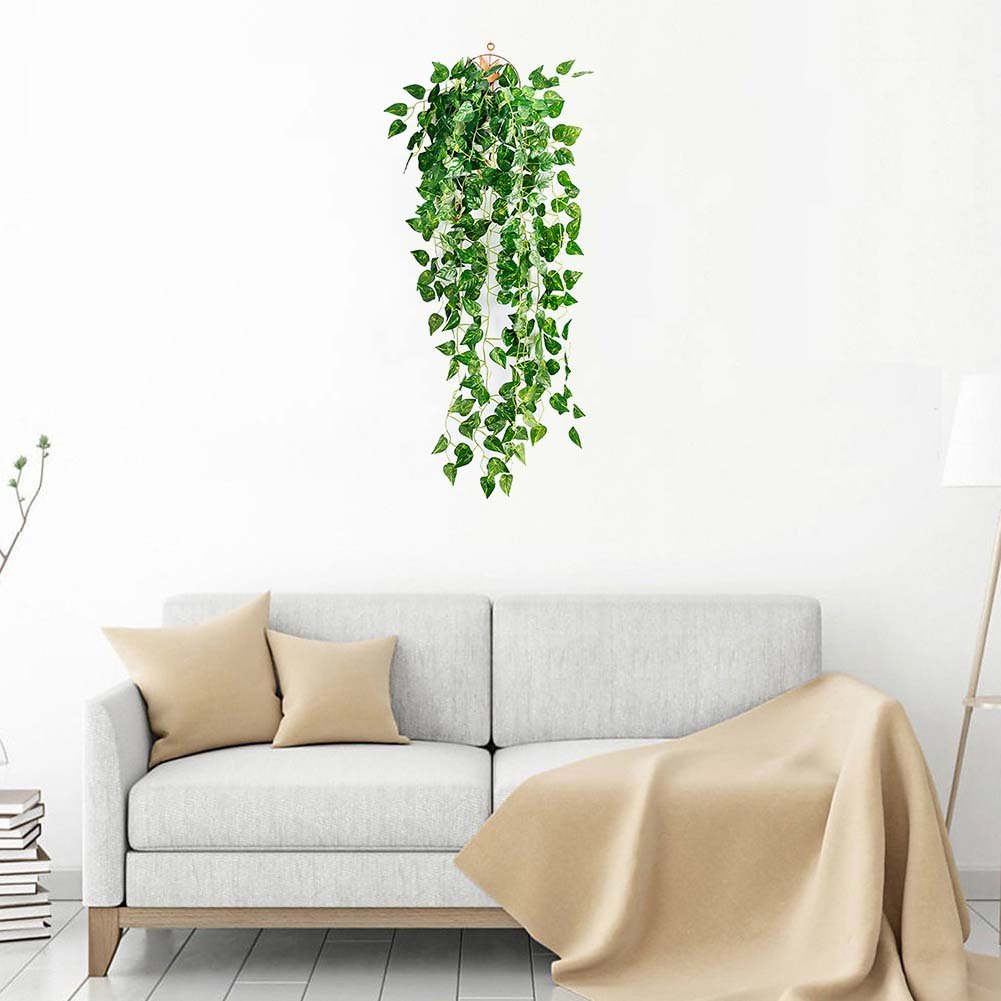 Amzanjon Artificial Ivy Vines, Artificial Fake Hanging Vine Plant Leaves Garland Home Garden Wall Decoration - 1#