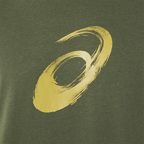 ASICS Men’s Paintbrush Short Sleeve TEE Apparel, XL, Olive Canvas
