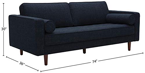 Amazon Brand β Rivet Aiden Mid-Century Modern Tufted Loveseat Sofa (74") - Wathet Blue
