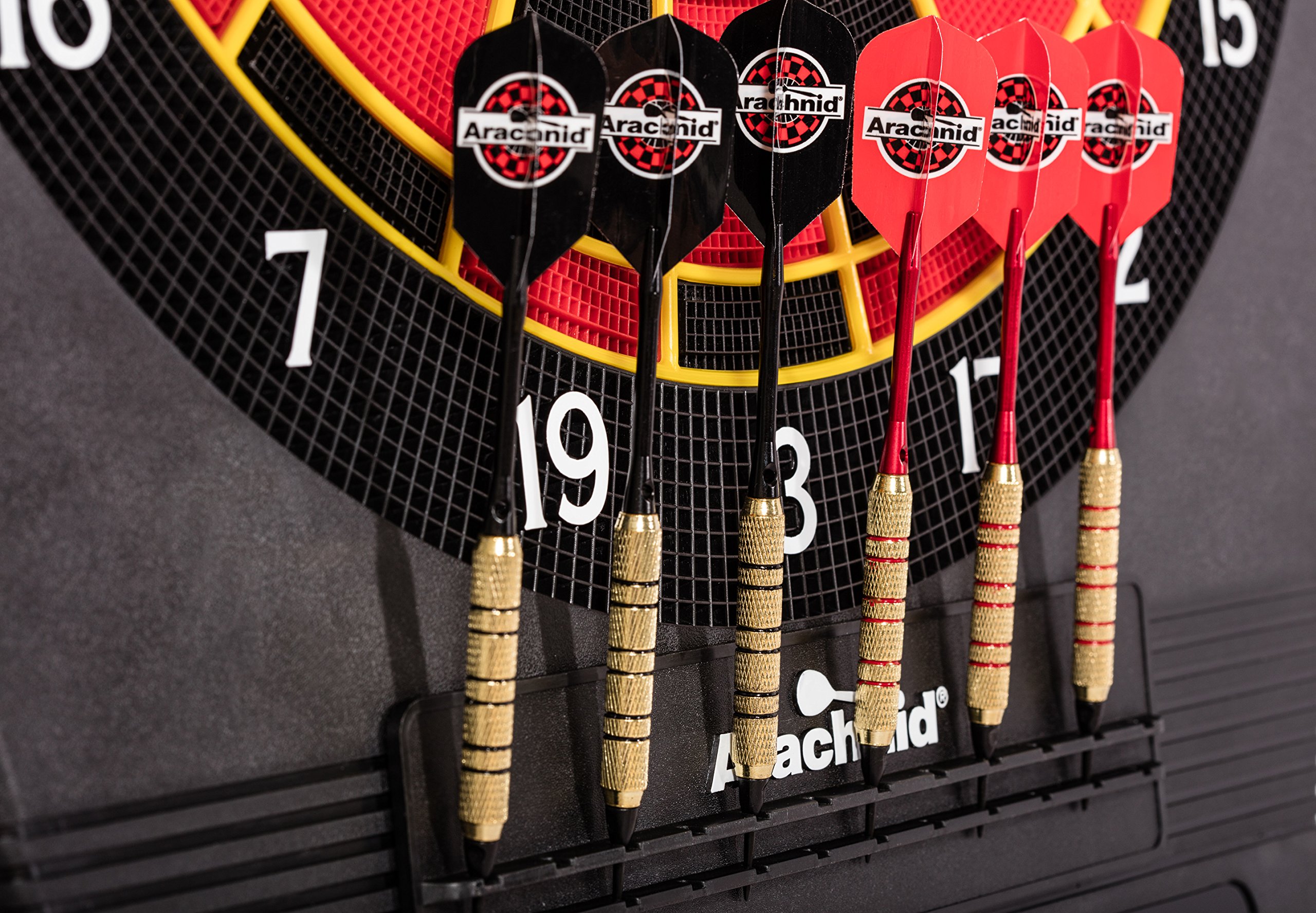Arachnid Cricket Pro 800 Standing Electronic Dartboard with Cherry Finish, Regulation 15.5” Target Area, 8-Player Score Display and 39 Games Brown