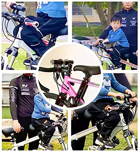 ASJN Kids Bike Seat and Handlebar Accessory Combo Pack,Detachable Front Mounted Child Bicycle Seats Compatible with All Adult Mountain Bikes, black
