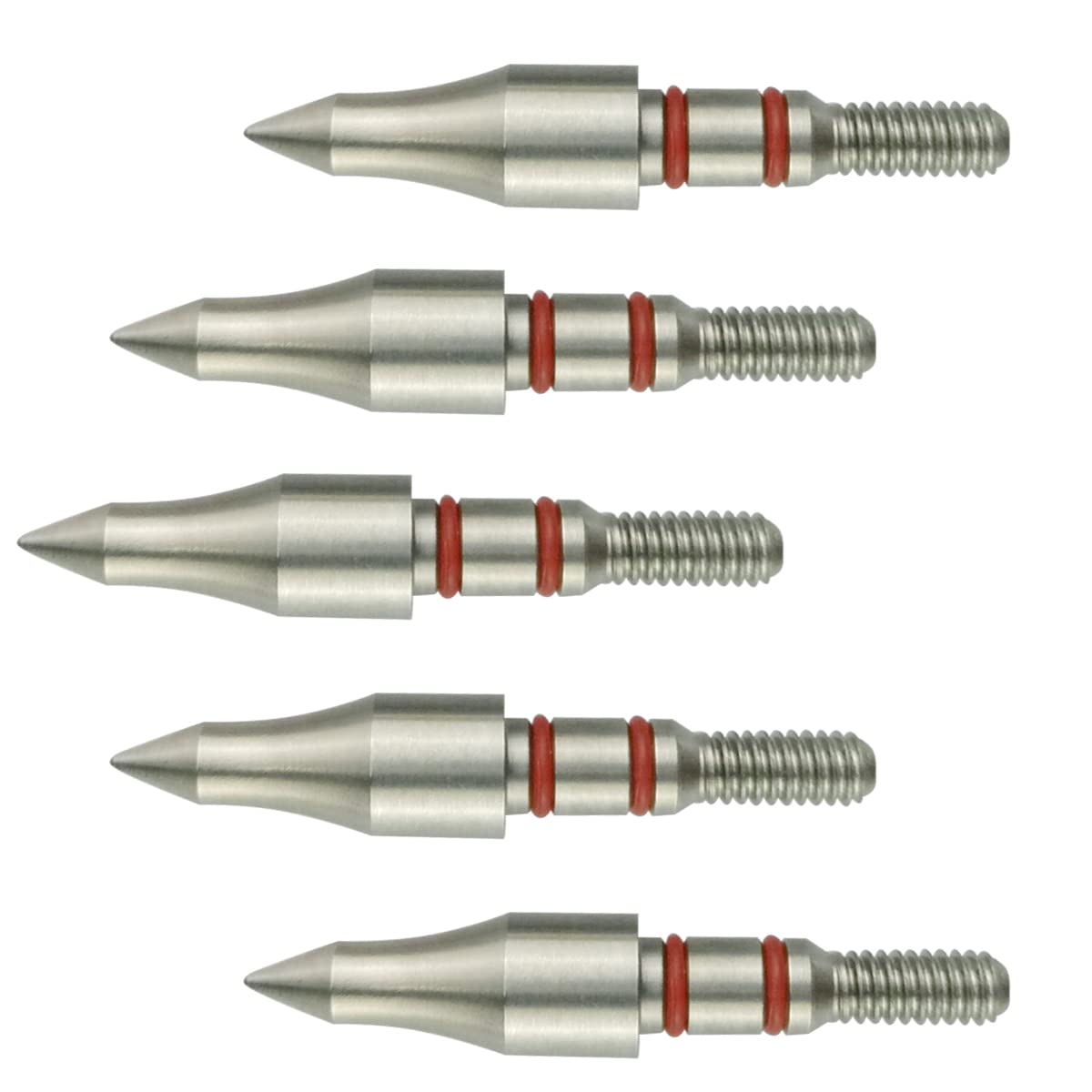 Archery Field Points,Various OD,100/125/150/200 Grains,Easy Pull Various,Stainless Steel Archery Target Bullet Point Sharp Targethead Screw in Broadheads (1 Dozen 12 PCS) (Z-19/64-100grains)
