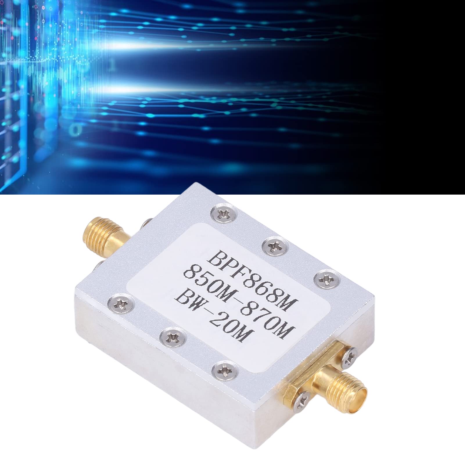 Bandpass Filter FM Broadcast SMA K Interface 850 ‑ 870MHz 20dBm Maximum Input Power Anti Interference Component BPF868M New Denoise Electronic Component BPF868M 3dB 50 Ohms 20dBm (with Shell), Ba