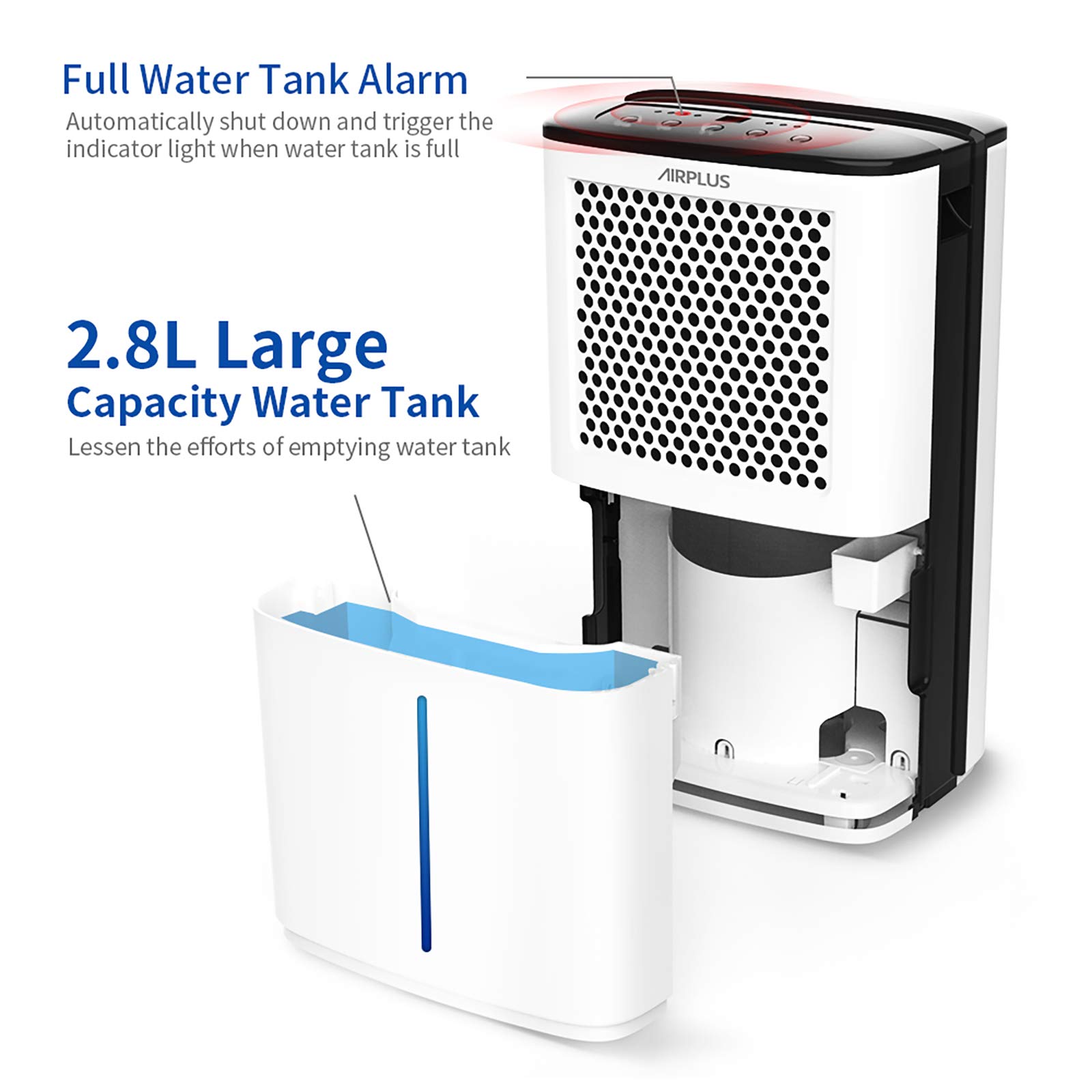 AIRPLUS 50 Pints 3,000 Sq. Ft. Dehumidifier for Medium Spaces and Basements (AP602)