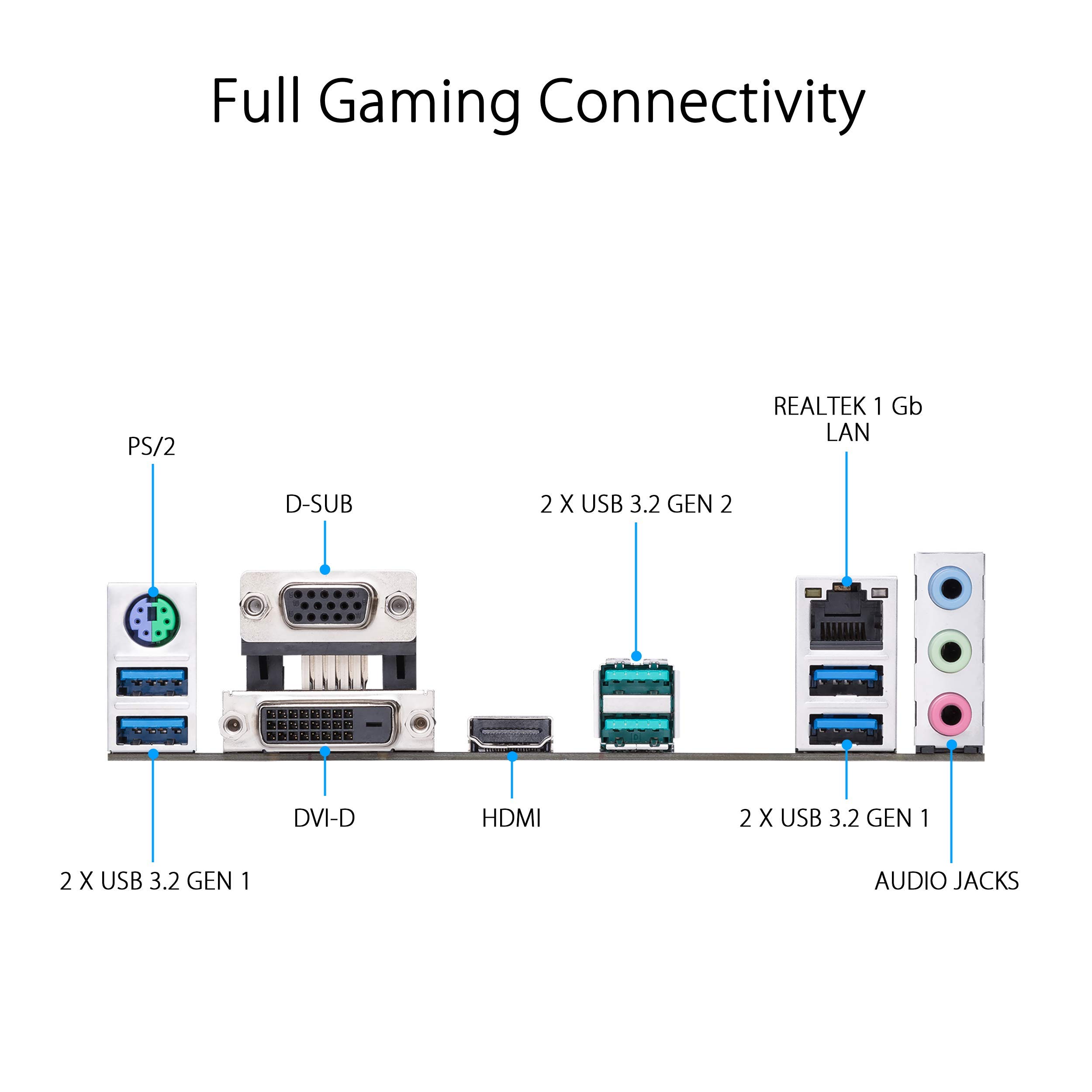 ASUS Prime B550M-K AMD AM4 Zen 3 Ryzen 5000 & 3rd Gen Ryzen Micro-ATX Motherboard (PCIe 4.0, ECC Memory, 1Gb LAN, Dual M.2, USB 3.2 Gen 2 Type-A,HDMI 2.1 4K@60Hz, DVI, D-Sub) Silver