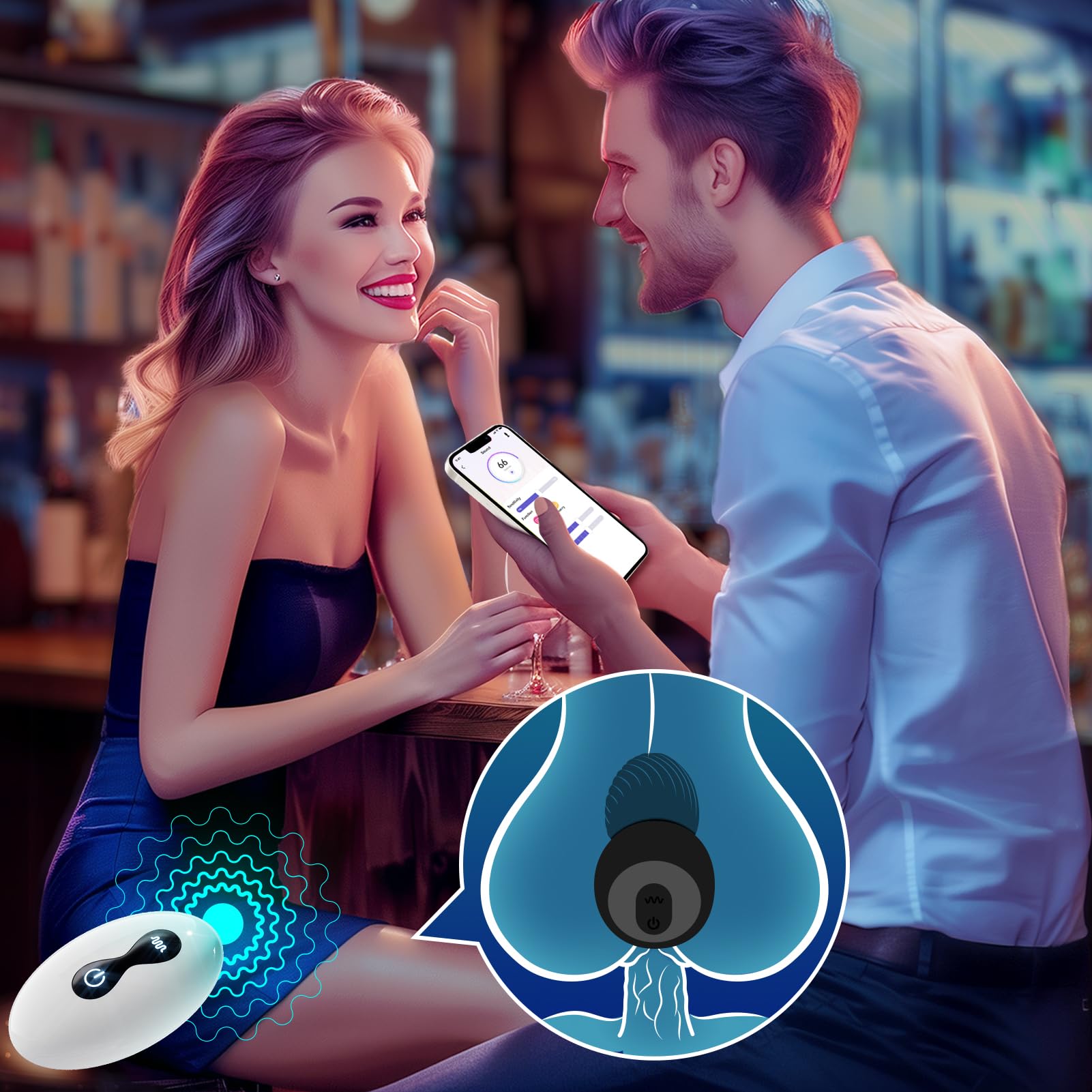 Anal Dildo Remote Control Vibrators - Realistic Dildo Anal Dildos Vibrating Dildo Sex Machine with 9 Vibrating Rotation Mode, Anal Ease Anal Training Mini Thick Dildos for Male Masturbator