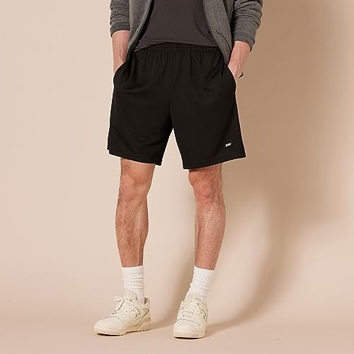 Amazon Essentials Men's Performance Tech Loose-Fit Shorts (Available in Big & Tall), Pack of 2, Black, Large