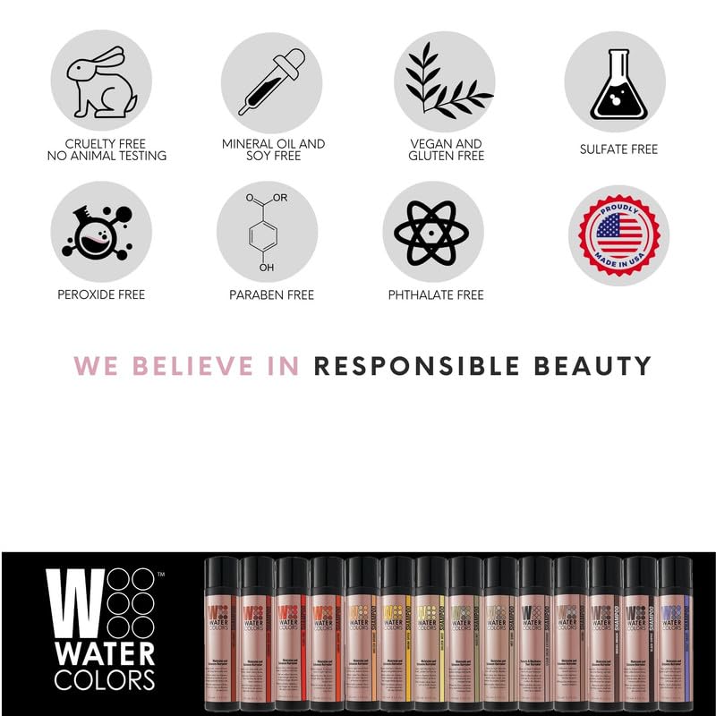 Watercolors Semi Permanent Color Depositing Shampoo. Sulfate & Paraben Free to Maintain & Enhance Hair Color 8 fl oz - FLUID FIRE
