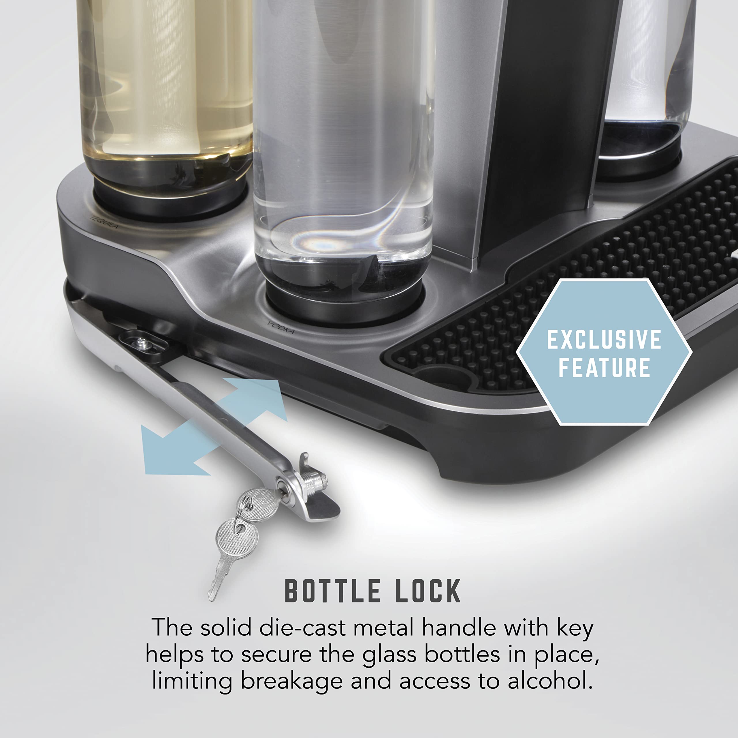Bartesian Professional Cocktail Machine, 5 Premium Glass Bottles, 55306 (Renewed)