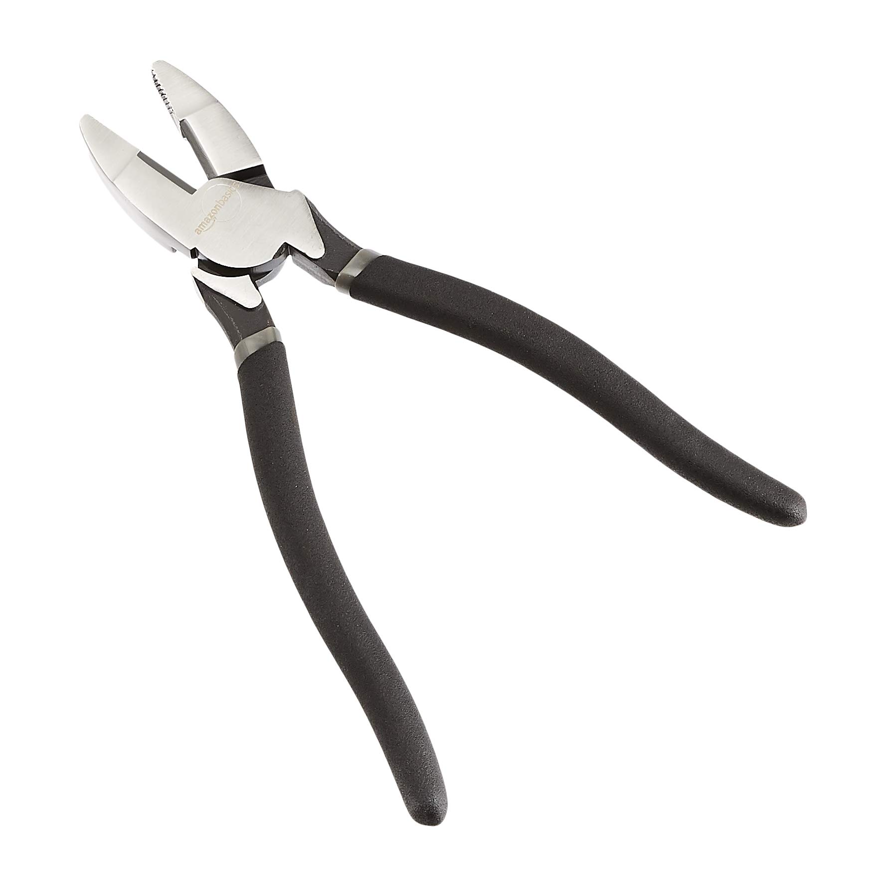 Amazon Basics High Leverage Combination Pliers - 9-Inch, Silver, Black