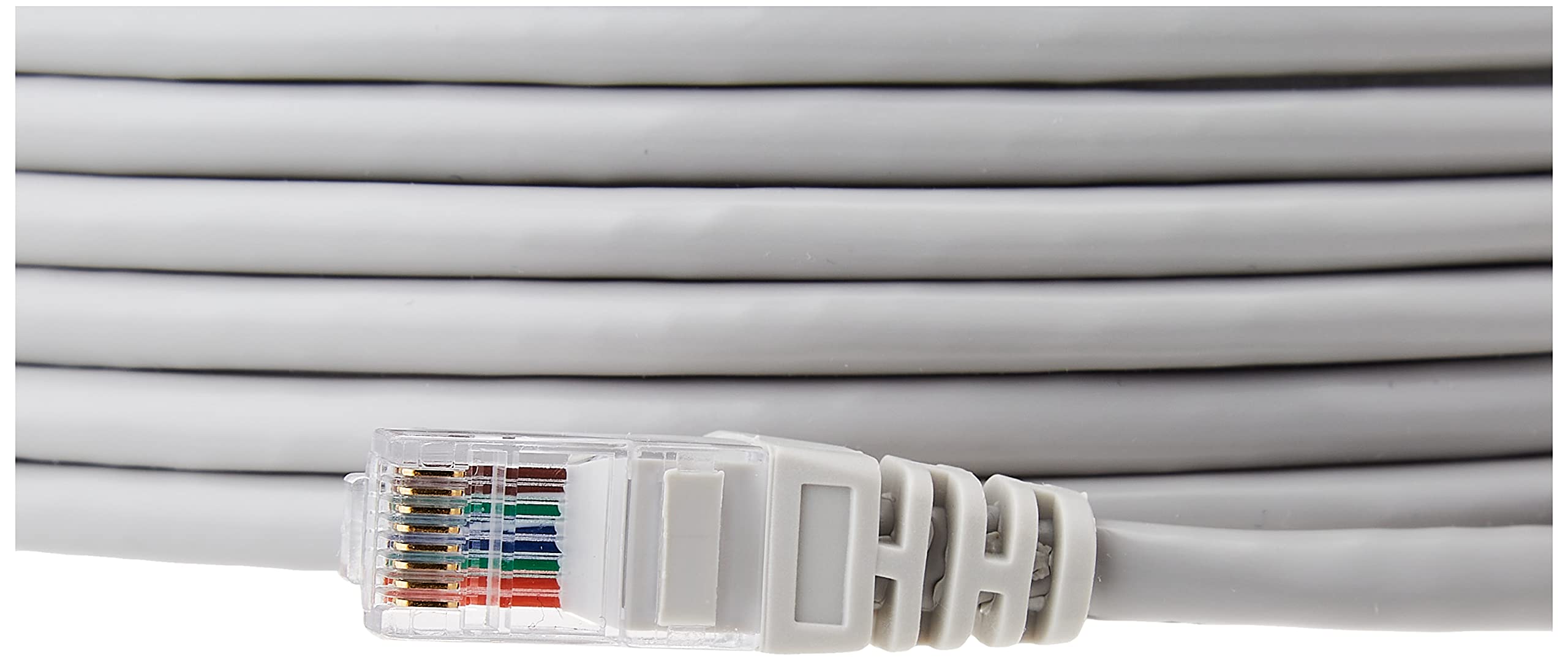 Amazon Basics RJ45 Cat-5e Network Ethernet Cord Internet Cable - 25 Feet (7.6 Meters), Light Grey