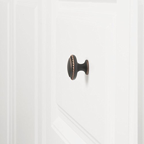 Amazon Basics Round Braided Cabinet Knob, 1.14" Diameter, Oil Rubbed Bronze, 10-Pack