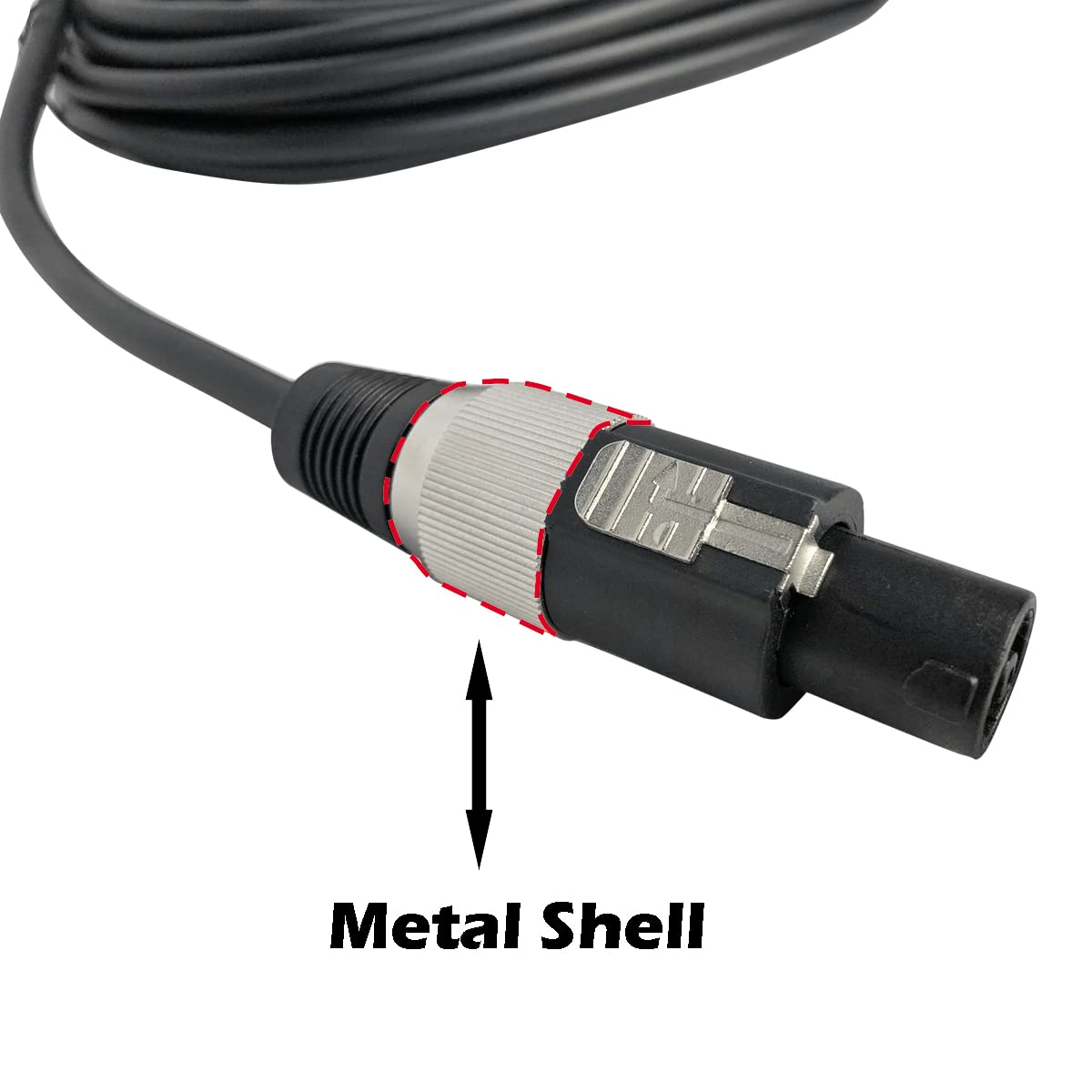 ASNIGBAX Speakon Cable 15 Ft -2 PCS, Speakon to Speakon Professional Speaker Cable True 14AWG