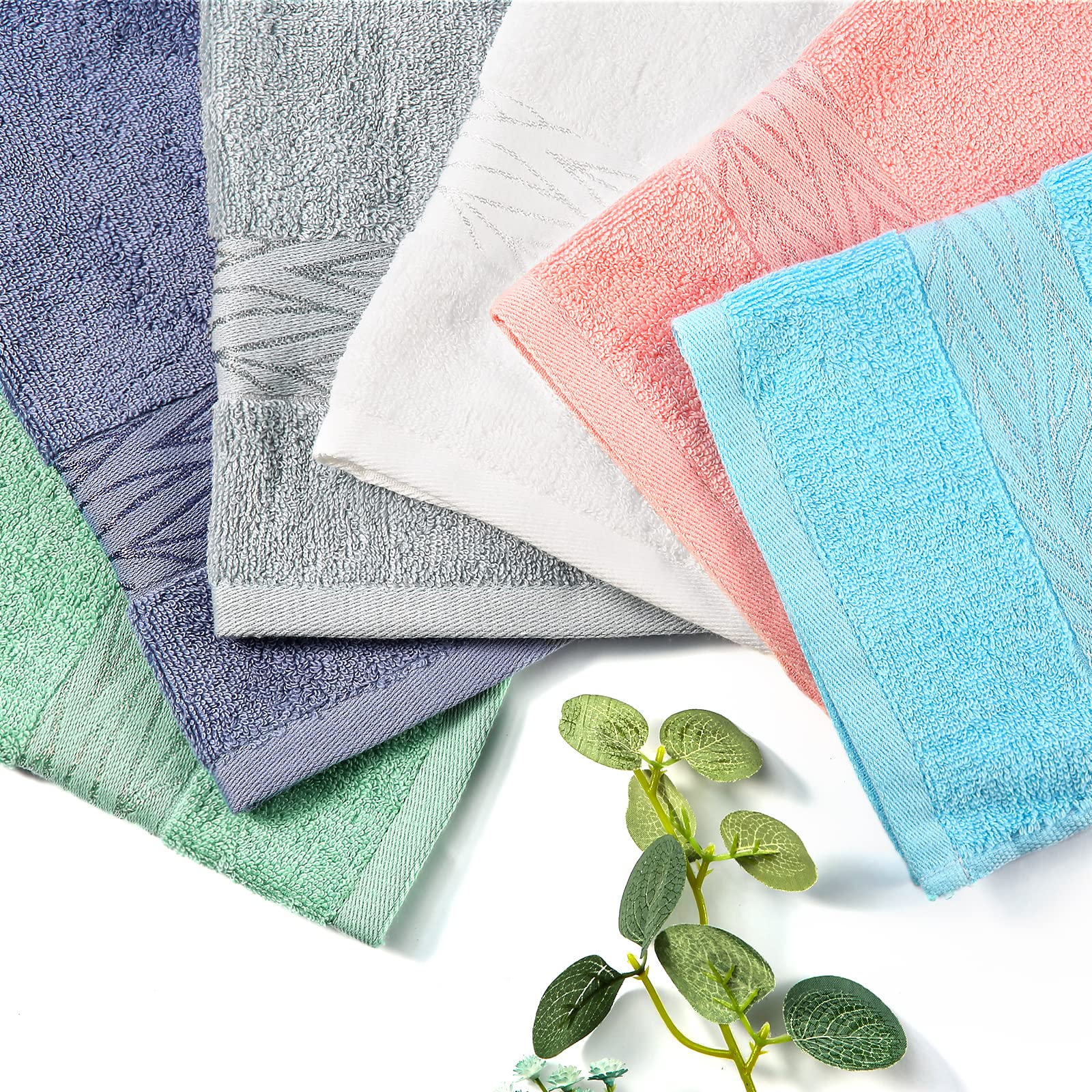Chiicol Wash Clothes for Bathroom - Absorbent Face Wash Cloths Bulk for Men or Women, 100% Soft Cotton Bath Towels Set, Absorbent Hotel Spa Face Washcloth Towels, Bath Wash Rags.