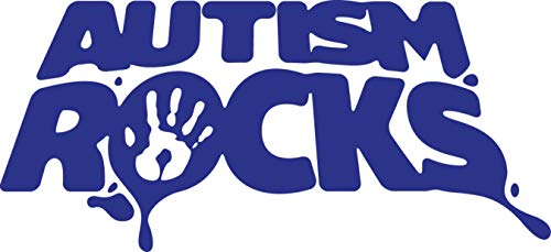 Autism Rocks Puzzle Piece Decal Vinyl Sticker Auto Car Truck Wall Laptop 7" Wide - Blue Color