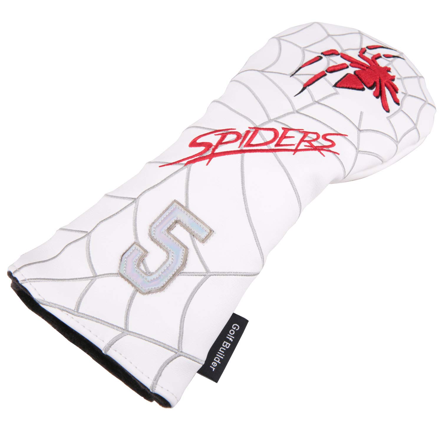 9pcs/Set Spider Embroidery White Golf Iron Club Head Covers 4-9,Pw,Sw,Aw Fits Right Hand