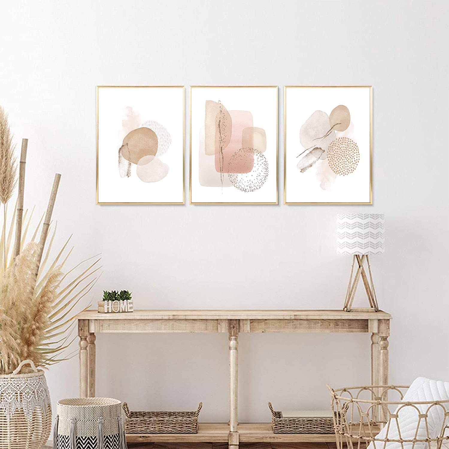 ASTRDECOR Minimalist Boho Wall Art Mid Century Modern Decor Geometric Sun Rising Beige Decor Abstract Wall Art Boho Prints Modern Art Wall Decor (8x10inch UNFRAMED)