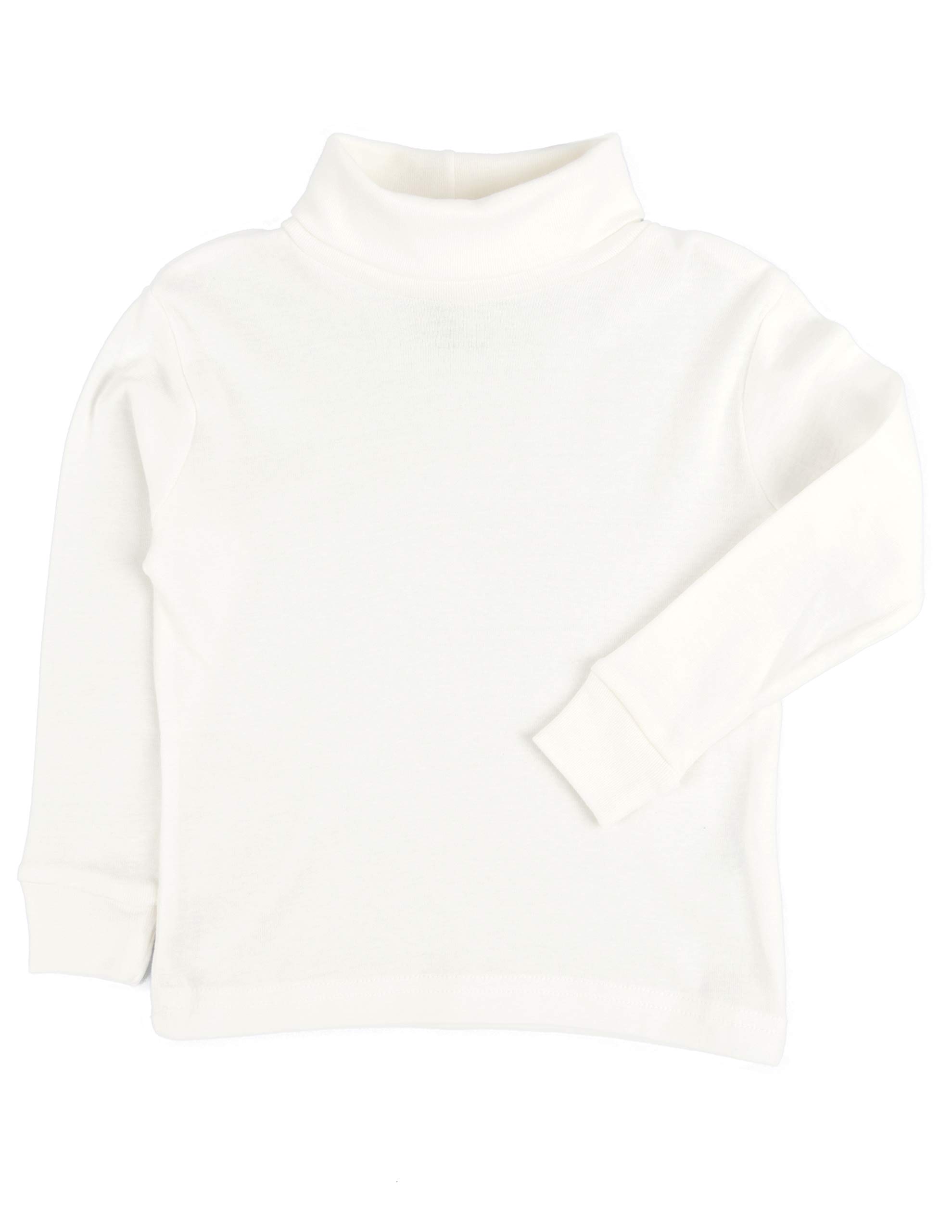 Leveret Boys Girls Kids Pullover Turtleneck 100% Cotton Turtleneck Off White Size 3 Years