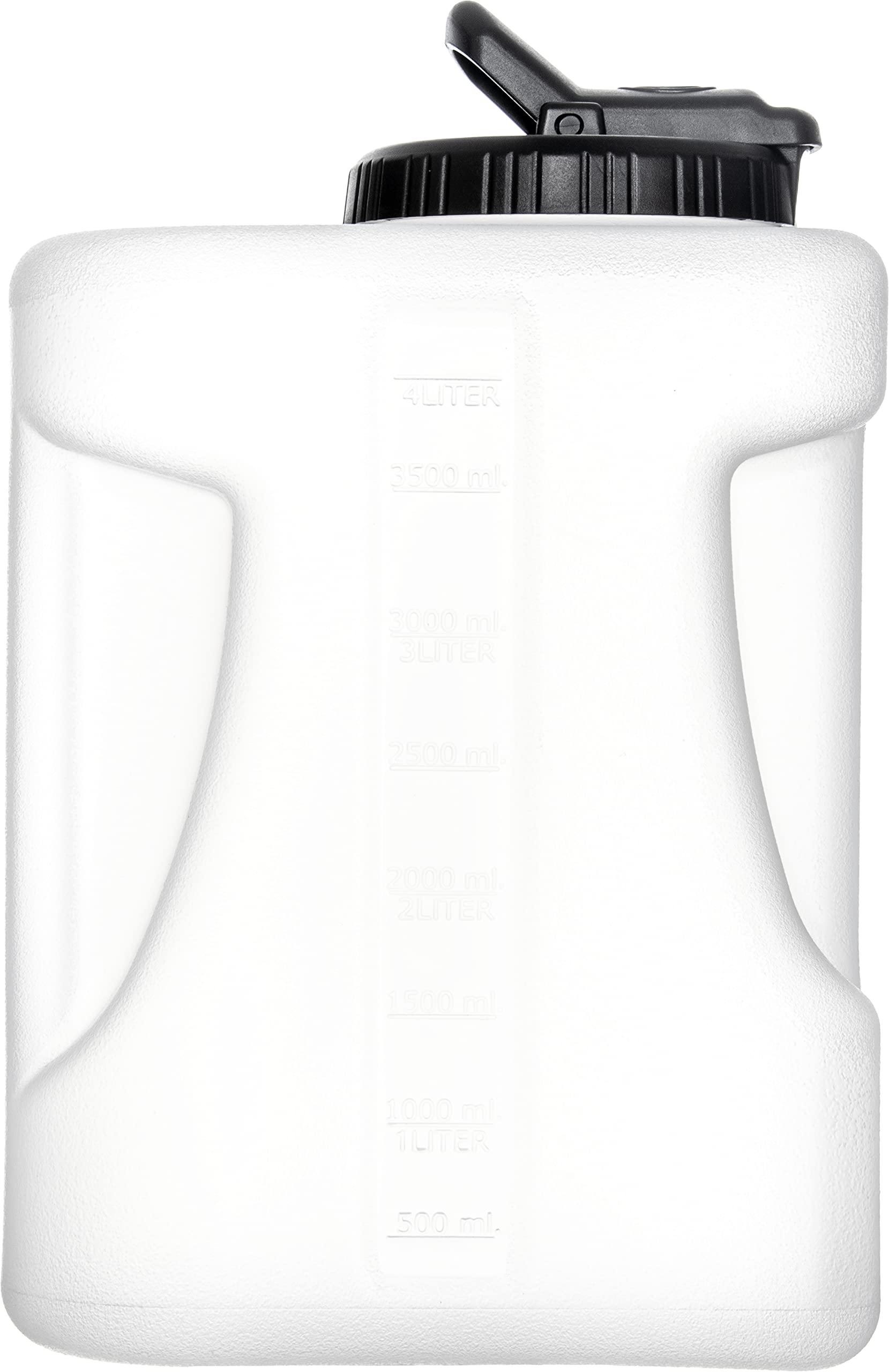 Carlisle FoodService Products Container Plastic Jug, Pitcher with Color Coded Toggle Lid for Catering, Buffets, Restaurants, Polypropylene (Pp), 1 Gallon, Black, (Pack of 2)