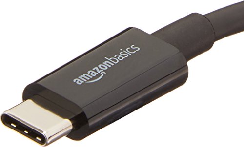 Amazon Basics USB 3.1 Type-C to 3 Port USB Hub with Ethernet Adapter - Black