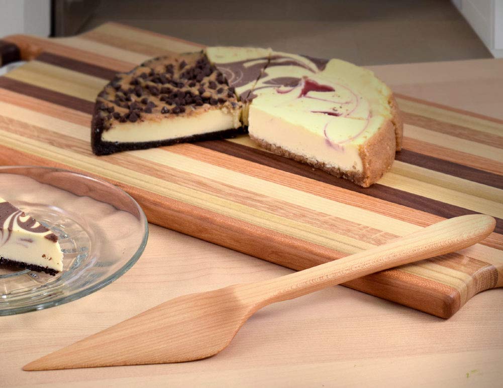 American Made Natural Hard Maple Wood Pie Server, 12.75"