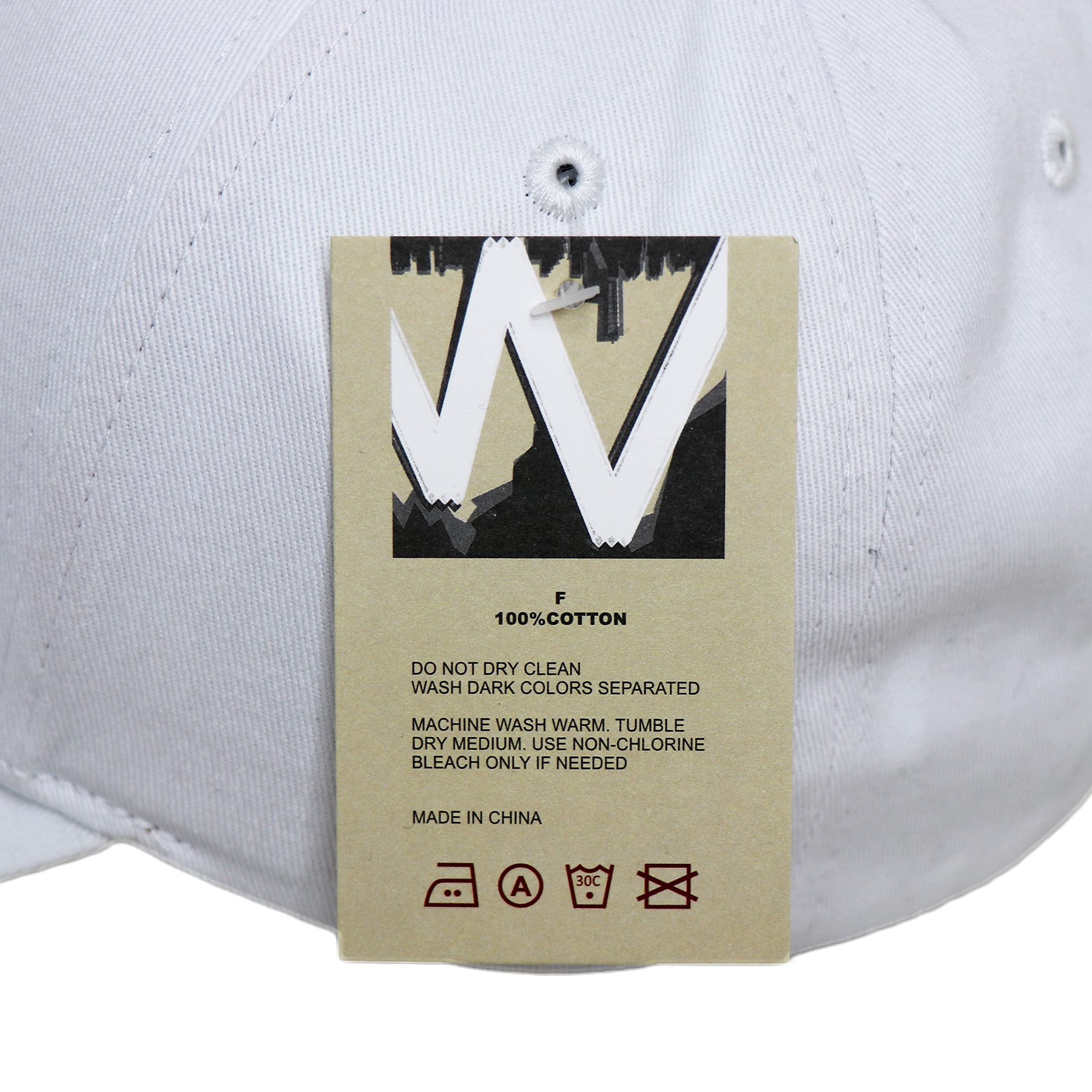 ALAWING Baseball Cap Mens Hats for Women Pure Cotton Washed Ball Caps Summer Sun Dad Hat Unisex Adjustable (White)