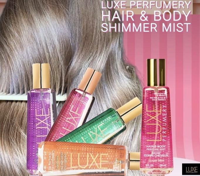 Luxe Perfumery Hair & Body Perfume Mist Sugar Bliss, 8.0 fluid ounce (F98430-15-SG)