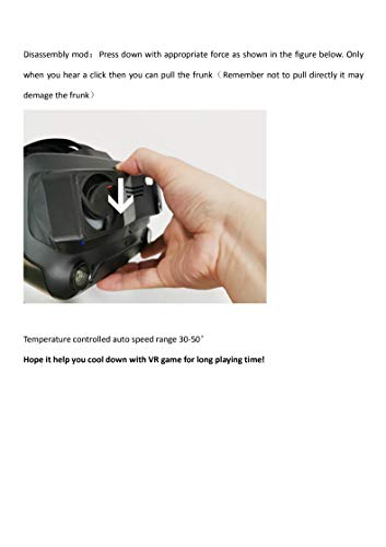 Auto Speed Control,Cooling and Radiator fan for Valve Index-Extends the life of Valve Index-Designed and 3D Printed VR games headset with USB