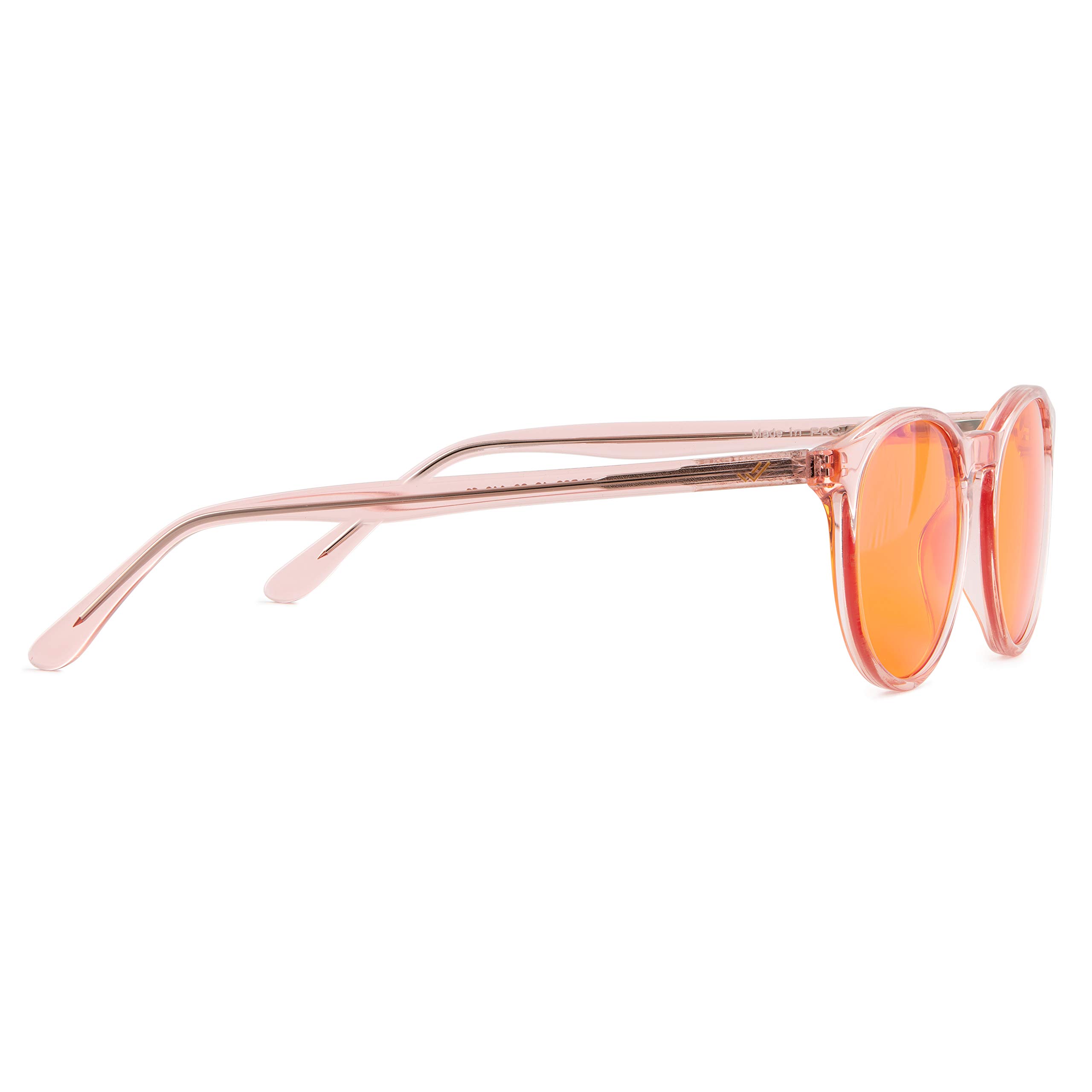 Amber Blue Light Blocking Glasses for Sleep - Computer Glasses - Orange Blue Light Glasses - Amber Glasses to Block Blue Light - Sleep Glasses Blue Light Blocking - Round Blue Blockers for Men & Women