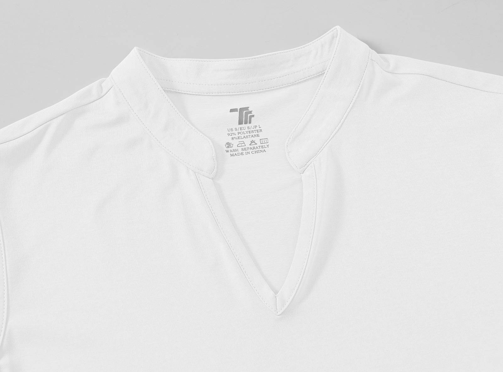 BASUDAM Women's Sleeveless Golf Polo Shirts V-Neck Collarless Tennis Athletic T-Shirts Quick Dry White XL