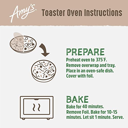Amy's Frozen Meals, Country Cheddar Pasta Bowl, Made With Organic Pasta, Broccoli and Potatoes, Microwave Meals, 9.5 Oz