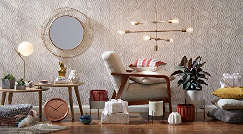 Amazon Brand – Rivet Glass Ball and Metal Table Lamp with Bulb Included, 21.5" H, Brass