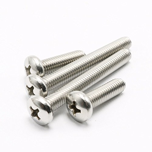 M1.4 Phillips Pan Head Machine Screws A2 Stainless Steel Thread Length 3 to 12mm,Pack 100-piece (M1.4 x 10mm)