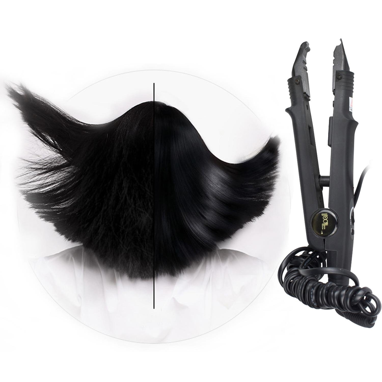 niceeshop(TM) US Plug Professional Hair Extensions Tool Fusion Heat Iron Connector Wand Melting Tool-Black