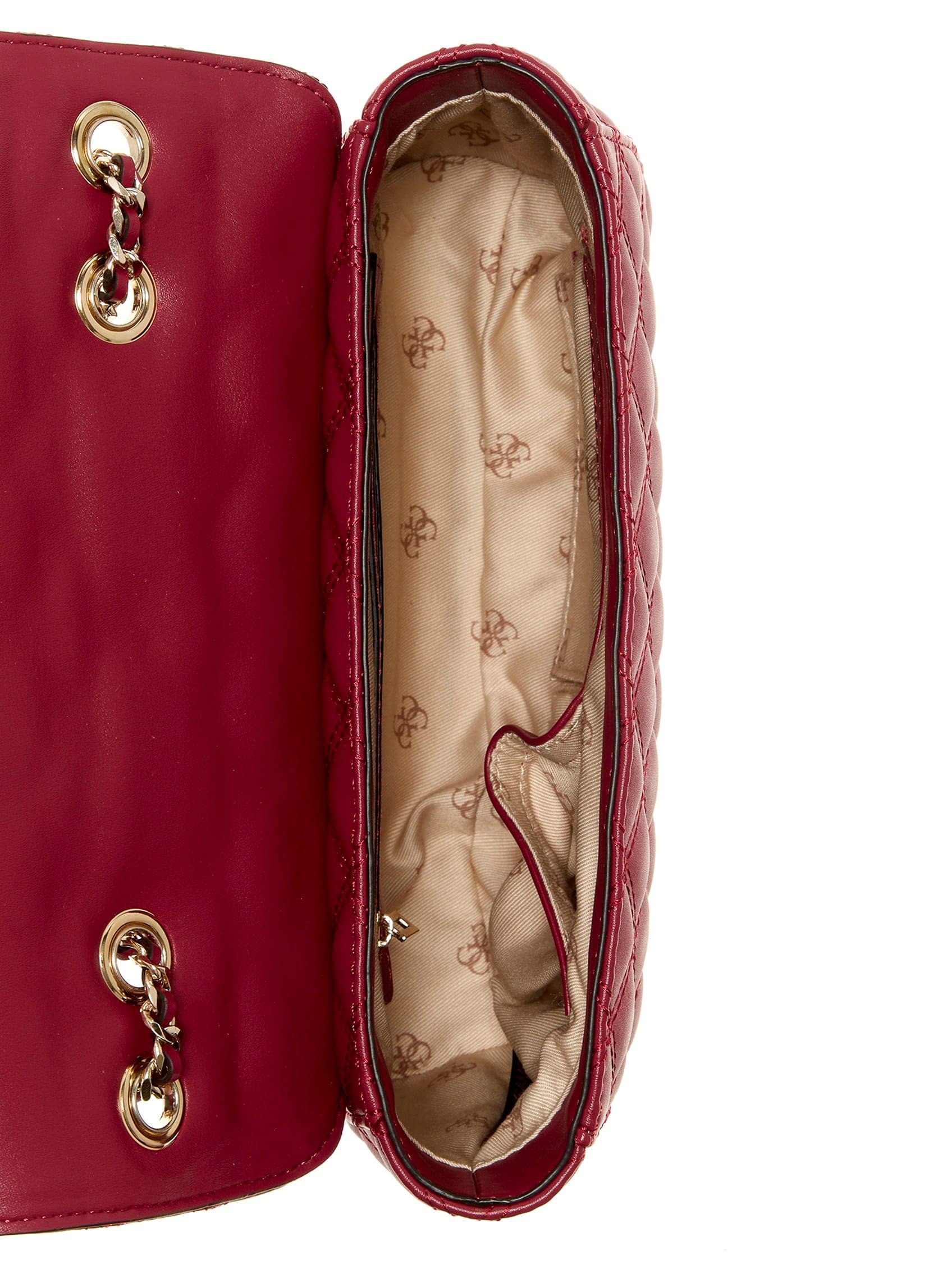 GUESS womens Cessily Convertible Crossbody Flap, Plum, One Size US