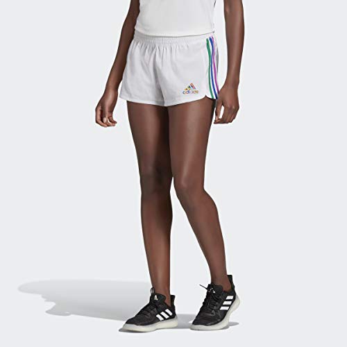 adidas womens Pride Pacer Shorts White Medium