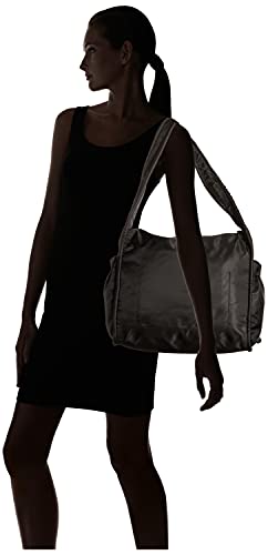 Anne Klein Soft Nylon Shoulder Hobo, Black
